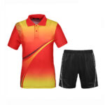 Tennis Uniform Red & Orange - Saitama Sportswear